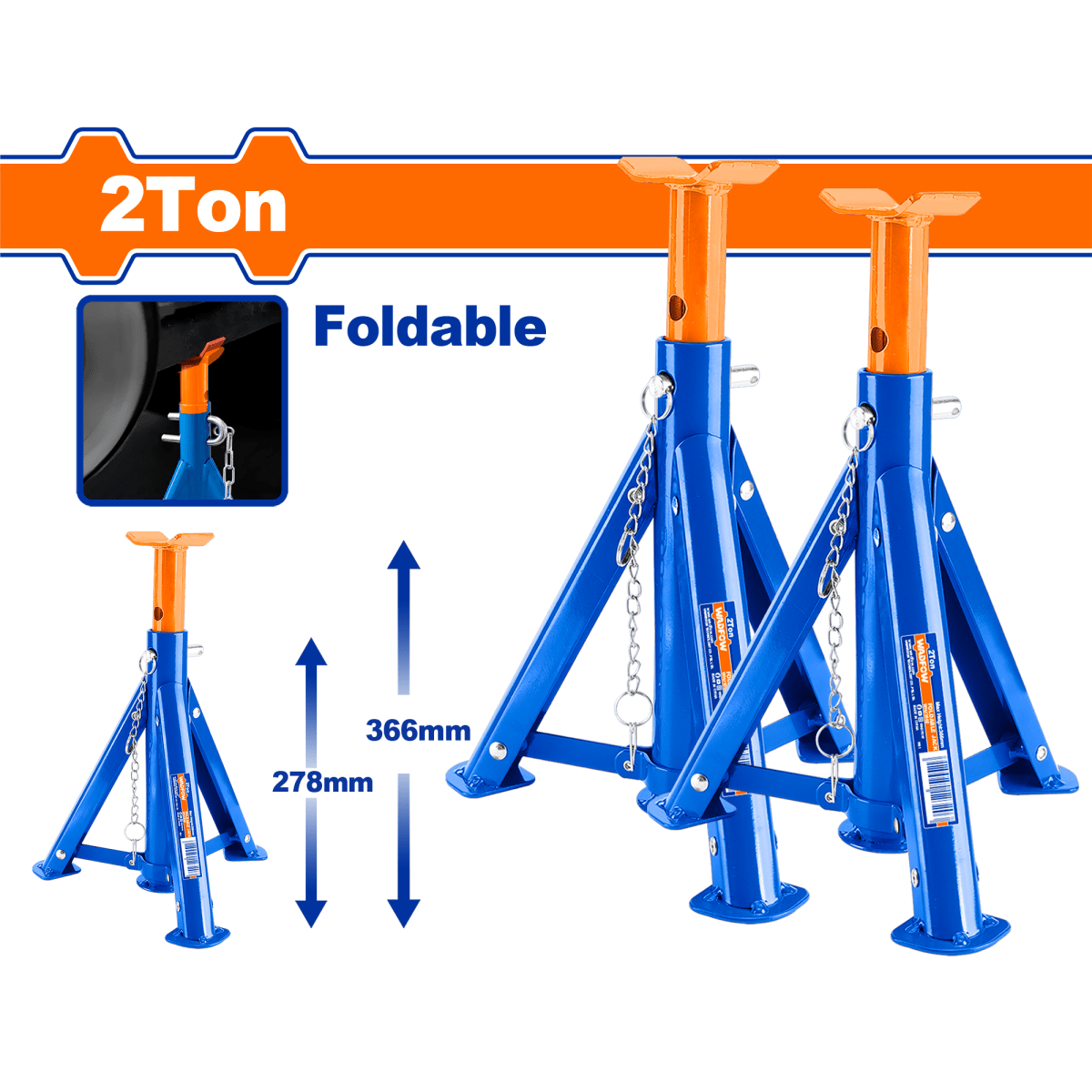 Set Torre 2 Ton Wadfow WHJ3502 Altura Max 366Mm 2 Piezas
